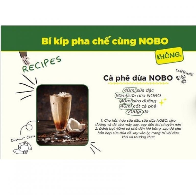 Sữa dừa Nobo Barista Grade hộp 1 lít (không nắp, không đường)